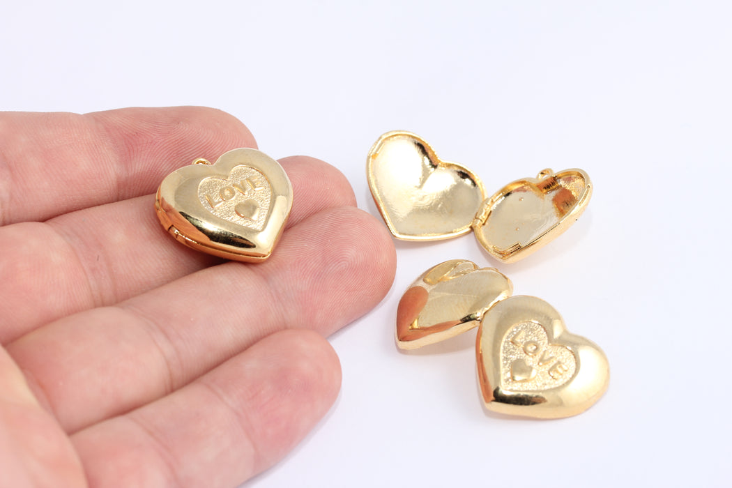 21x23mm 24k Shiny Gold Locket Frame, Love Heart Locket Charm, XP534 ... 21x23mm 24k Shiny Gold Locket Frame, Love Heart Locket Charm, XP534 ...
